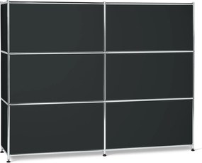 Tchibo - Kovová komoda CN s 6 výklopnými dvířky - barva: černá