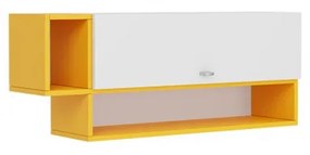 Závěsná skříňka Oblada OB13, Barva: bílý / žlutý