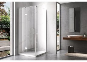 BPS-koupelny Čtvercový sprchový kout HYD-SK01 90x90 chrom/transparent
