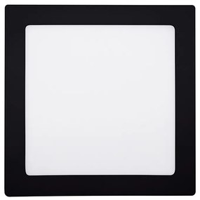 Solight LED mini panel CCT, přisazený, 18W, 1530lm, 3000K, 4000K, 6000K, čtvercový, černá barva