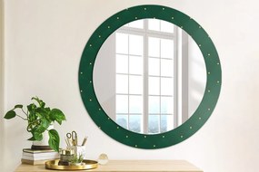 Kulaté zrcadlo s dekorem Zelená luxusní šablona fi 70 cm