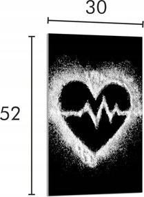 Skleněná Krájecí Deska 30x52 Srdce
