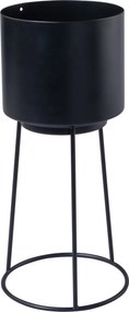Livarno® Květináč s kovovým stojanem, 14 cm (černá)