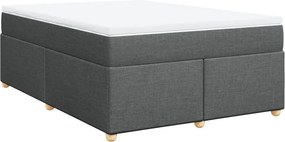 Box spring postel s matrací tmavě šedý 140 x 190 cm textil 3285374
