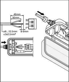 Zářivka LEDVANCE Damp Proof 600mm IP65 G13 pro LED trubici T8