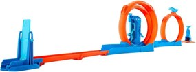 Stavebnice Hot Wheels Track Creator Triple Looping Set Mattel JDW39