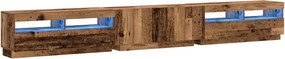 TV stolek s LED old wood 300x35x40 cm kompozitní dřevo 3329169