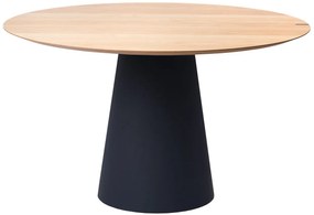 OnaDnes -20% Dubový jídelní stůl Marco Barotti 130 cm s matnou černou podnoží
