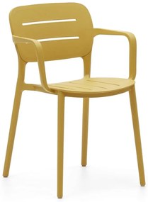 Žlutá plastová zahradní židle Morella – Kave Home