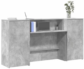 Recepční stůl betonově šedý 200x50x103,5 cm kompozitní dřevo 3324217