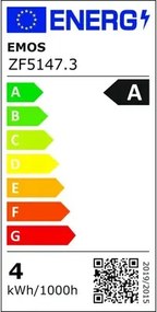 GP MET LED žárovka A60 E27 3,8W teplá bílá, 3 ks / LED žárovka / 806 l