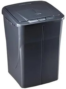 Plastový odpadkový koš M-Home ECOBIN 45 l stříbrný