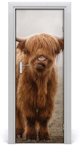 Fototapeta samolepící na dveře krávy kopec 85x205 cm