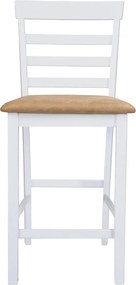 Bílý dřevěný barový stůl a 4 barové židle, set 271832