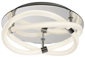 Mantra 6609 Infinity Line, moderní stropní svítidlo 30W LED 3000K, chrom/bílá, průměr 43cm