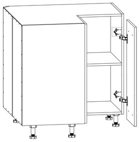 LANGEN bu | dolní skříňka D90N rohová | s úchyty | béžová