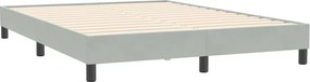 Box spring postel s matrací světle šedá 160x210 cm samet 3316023