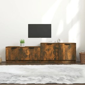 vidaXL TV skříňka kouřový dub 158,5 x 36 x 45 cm kompozitní dřevo