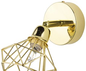 Sada 2 nástěnných lamp zlaté ERMA Beliani