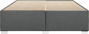 Rám postele bez matrace tmavě šedý 200 x 200 cm textil 3284500