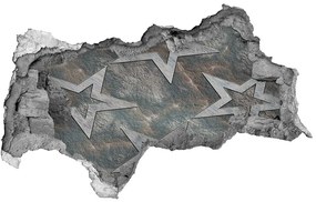 Wallmuralia Díra 3D fototapeta nálepka Kamenné hvězdy 95x73 cm