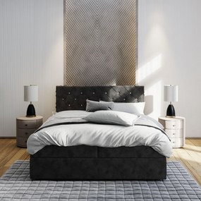 MSL Kontinentální čalouněná postel RIVOL (160 x 200 cm) Barva látky: MAGIC VELVET 2258