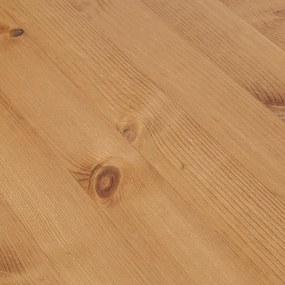 Massive home | Belluno Elegante malý bílý televizní stolek z masivu s dubovou deskou