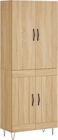Skříň highboard dub sonoma 69,5 x 34 x 180 cm kompozitní dřevo 3198076
