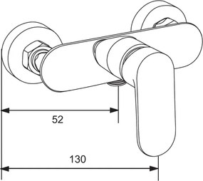 Mexen Erik sprchový set s dešťovou sprchou a sprchovou baterií Milo, černá, 71340205-70