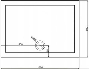 BPS-koupelny Obdélníkový sprchový kout HYD-OK12B 100x80 černá/transparent + vanička HYD-OSV-ST03A bílá