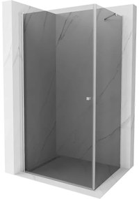 Mexen Pretoria sprchový kout s otočnými dveřmi 80 x 70 cm, Grafitově černá, Chromovaná - 852-080-070-01-40