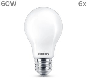 Philips LED žárovka E27 7W 806lm 2700K matná 6ks