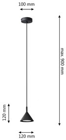 Lustr na lanku ETNA 1xGX53/15W/230V černá