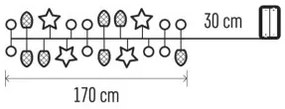 LED vánoční girlanda Cone 1,7 m teplá bílá