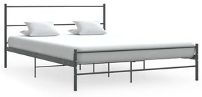 Rám postele šedý kovový 140 x 200 cm,  286494 HangarStore.cz