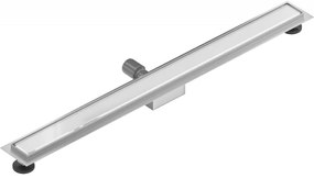 Mexen Flat nerezový sprchový žlab 80 cm vzor bílé sklo, 1027080-15