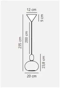 Nordlux - Lustr na lanku NOTTI 1xE27/40W/230V šedá