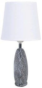 Stolní lampa keramická bílá šedá 38 cm (Clayre &amp; Eef)