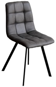 Jídelní židle BERGEN šedé mikrovlákno