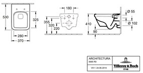 Villeroy & Boch ARCHITECTURA - COMBI PACK WC závesné DirectFlush+ sedátko s poklopom SoftClosing, biela Alpin 5685HR01