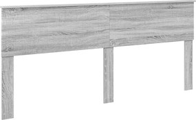 Rám postele s čelo Šedá Sonoma 200 x 200 cm Inženýrské dřevo 3410677