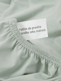 MK Lůžkoviny Jersey prostěradlo s elastanem Deluxe 220 × 200 cm – šedozelená