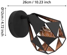 Eglo 43715 - Nástěnné bodové svítidlo CARLTON 1xE27/40W/230V