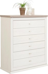 XXXLutz KOMODA, šedá, bílá, 95/115/43 cm Hom`in - Široké komody - 000003000107