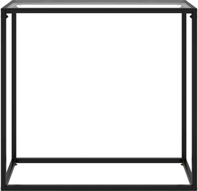 Konzolový stolek transparentní 80 x 35 x 75 cm tvrzené sklo 322807