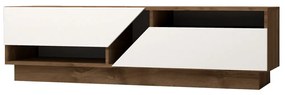 Designový TV stolek Basye 160 cm ořech bílý