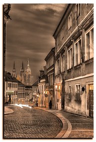 Obraz na plátně - Magické noční staré město - obdélník 7258FA (75x50 cm)