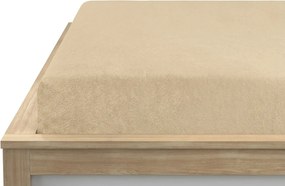 Fleecové napínací prostěradlo MOLTON béžové 90 x 200 cm