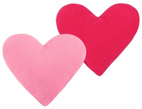 Bellatex Tvarovaný polštářek Srdce sada 2 ks růžová, 18 x 20 cm