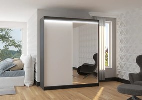 Posuvná skříň se zrcadlem a LED osvětlením VIKI 180